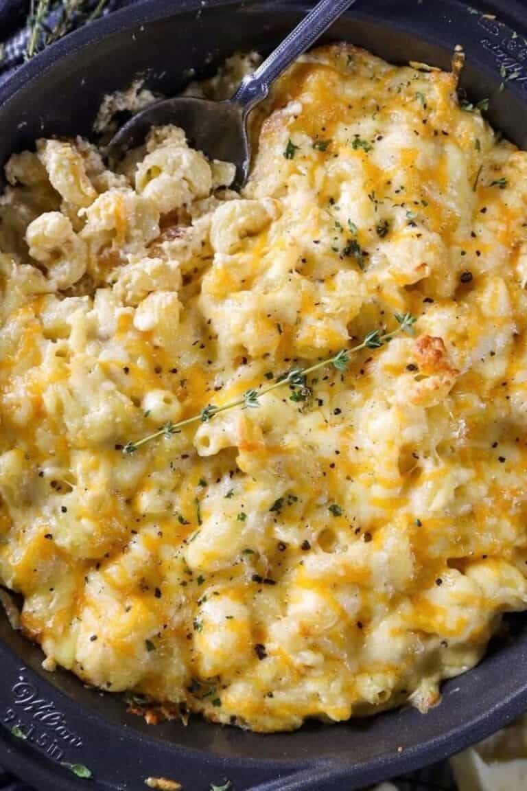 5-Cheese Baked Mac & Cheese - Must Love Garlic