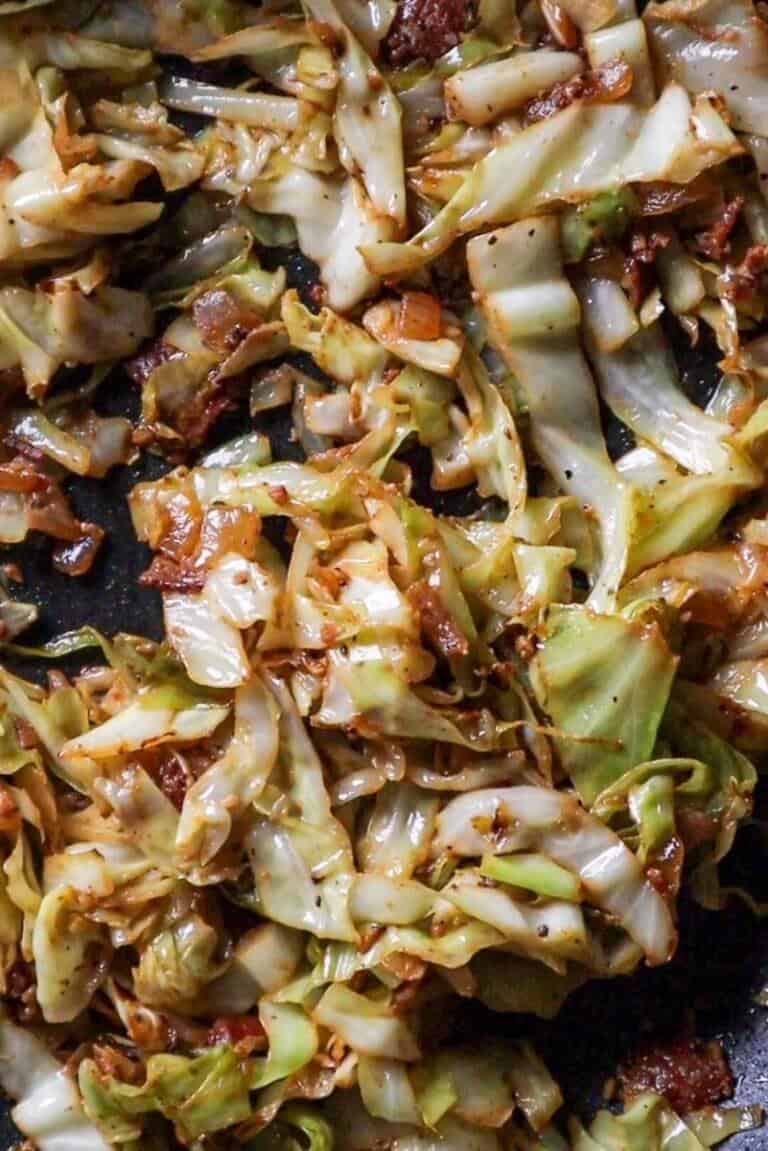 Easy Southern Fried Cabbage with Bacon & Onions - Must Love Garlic