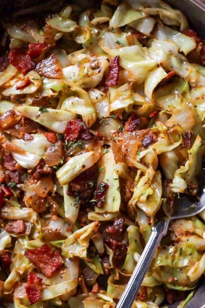 Easy Southern Fried Cabbage with Bacon & Onions - Must Love Garlic