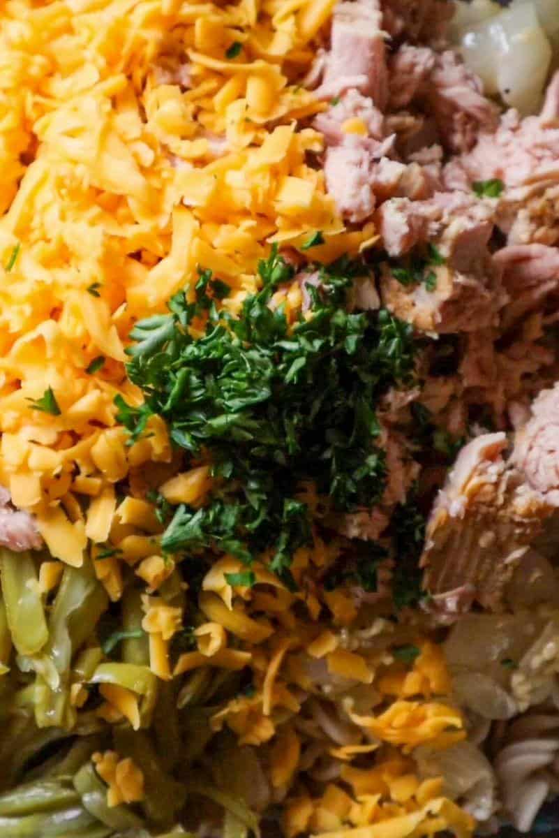 Classic Cheesy Tuna Casserole with Green Beans - Must Love Garlic