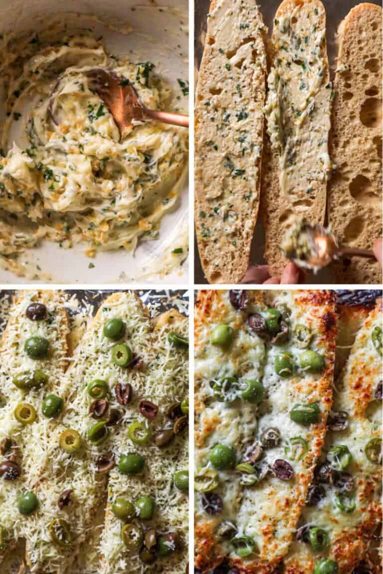 Easy Olive Cheese Bread with Garlic Butter - Must Love Garlic