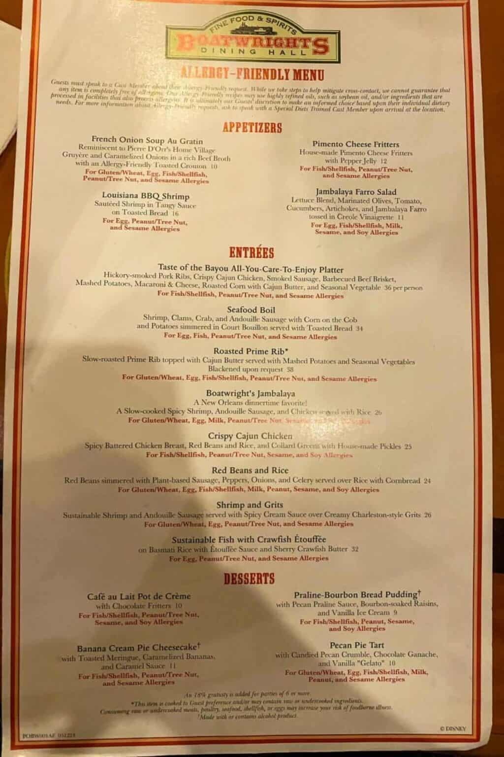 Boatwright’s Dining Hall: A Gluten-Free Dinner Review